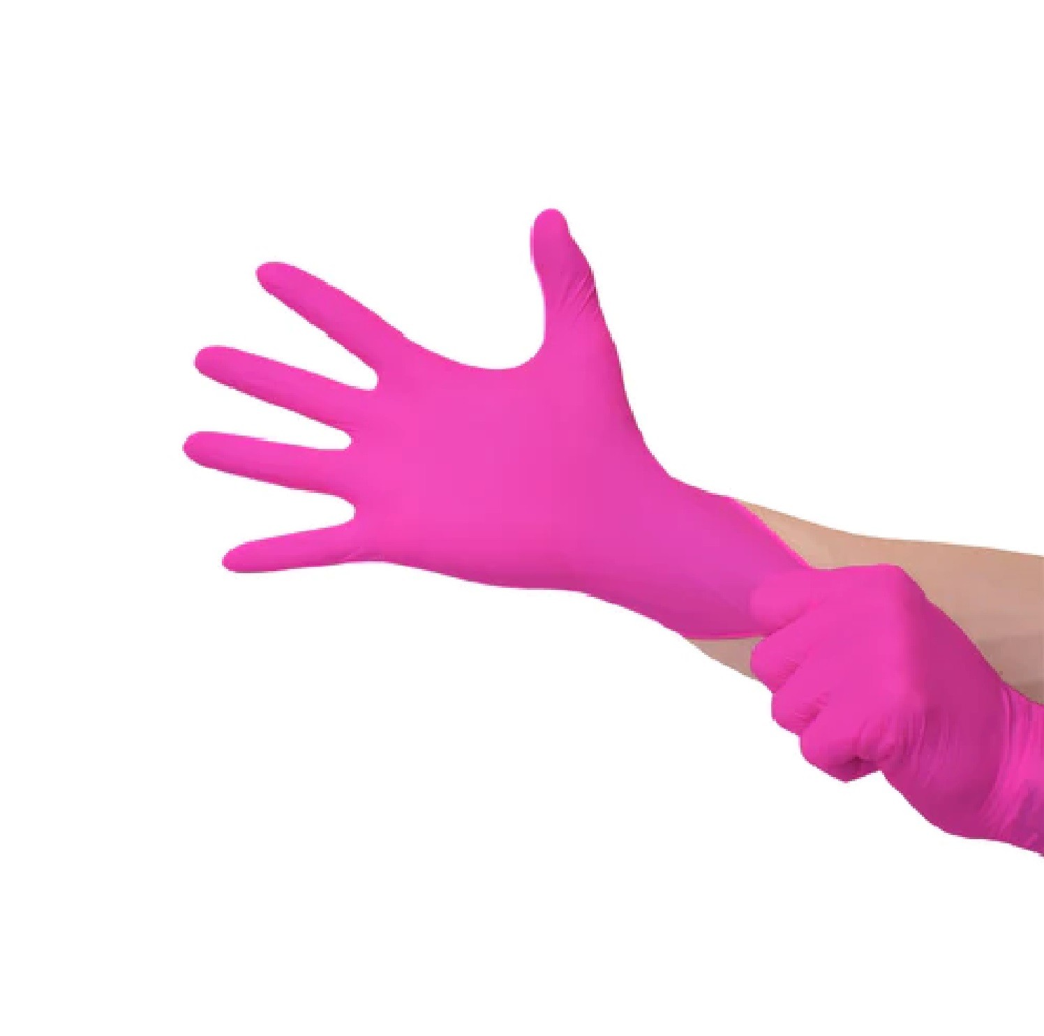 Luva Nitrílica Rosa 100 unidades - Medix