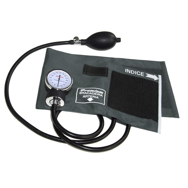 Aparelho De Pressão Adulto Velcro Cinza Premium