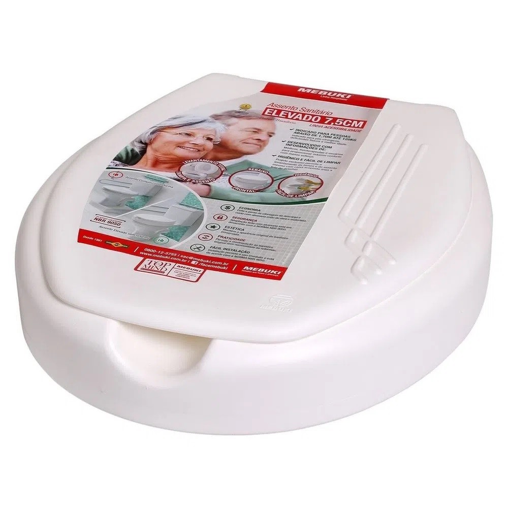 Assento Sanitário Elevado 7,5cm Mebuki