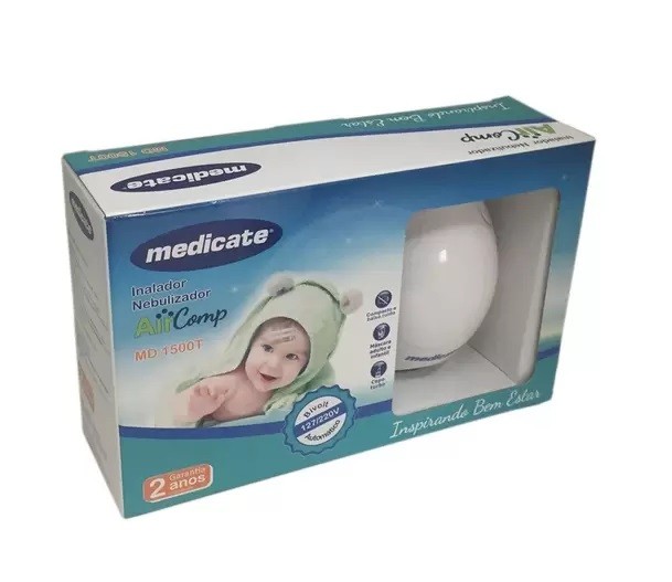 Inalador Nebulizador Air Comp Turbo MD1500T Medicate