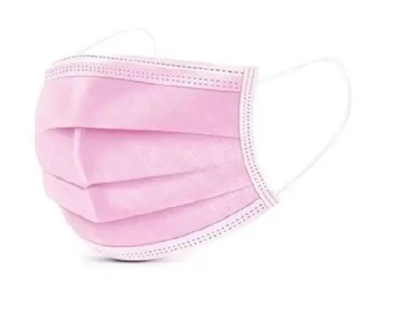 Máscara Cirúrgica c/ Elástico Rosa c/50 Koch